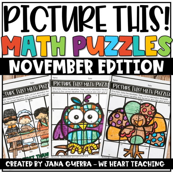 MONTHLY MATH PUZZLES - We Heart Teaching