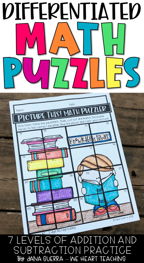 MONTHLY MATH PUZZLES - We Heart Teaching